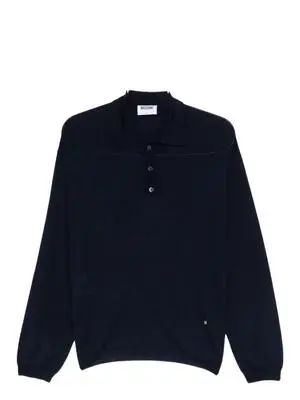 Moschino Button Logo Polo Shirt - Black