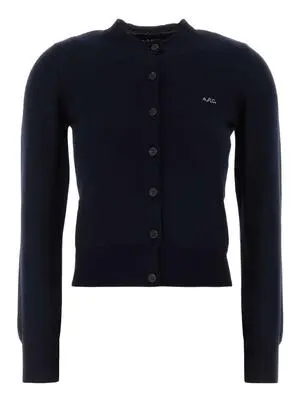 A.P.C. A.P.C. Logo Detailed Buttoned Cardigan