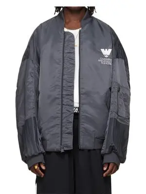 WILLY CHAVARRIA X Adidas Originals Stand Collar Bomber Jacket - Black