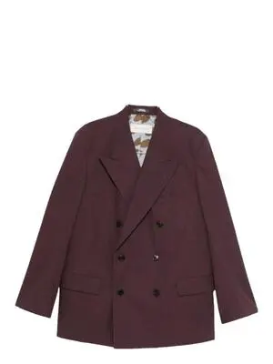 Dries Van Noten Double-breasted Blazer - Red