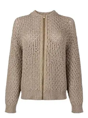 Fabiana Filippi Sequined Bomber Jacket - Nude