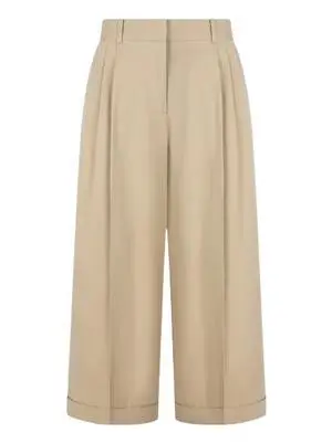 THE ROW Pleated Twill Trousers - Nude