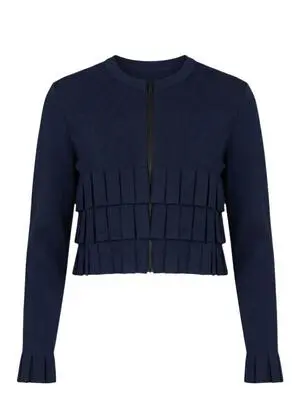 Alaïa Long-sleeved Knitwear With Ruffle Detail - Black