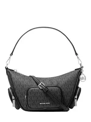 Michael Kors Merritt Small Signature Logo Convertible Bag - Black