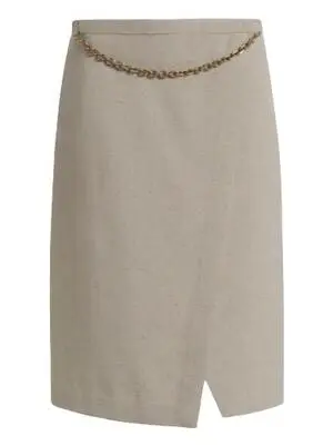 ALBERTA FERRETTI Alberta Ferretti Tweed Wrap Skirt