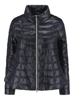 Herno Zip-up Padded Jacket With Stand-up Collar - Black