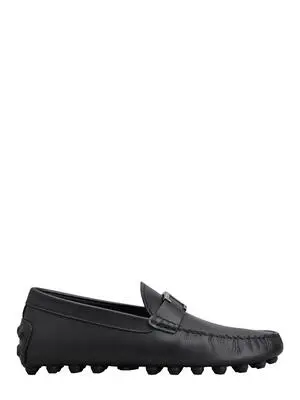 TOD'S Timeless Gommino Bubble Loafers In Leather - Black