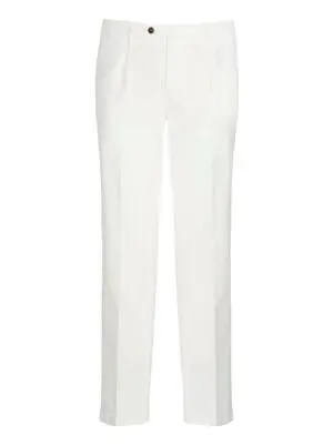 BRIGLIA 1949 Pleated Pressed-crease Trousers - White