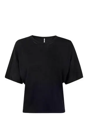 Liviana Conti Fine-knit Short-sleeved T-shirt - Black