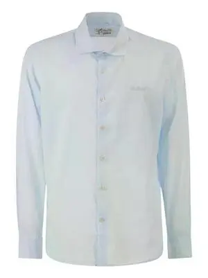 MC2 SAINT BARTH Embroidered-logo Shirt - Blue