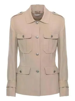 Antonelli Firenze Multi-pocket Fitted Jacket - Neutrals