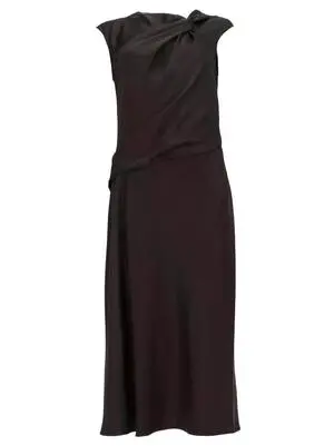 Theory Twist Midi Dress - Brown