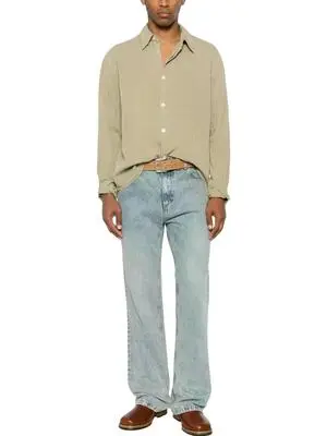 Our Legacy Beyond Crinkled-finish Shirt - Green