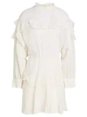 Isabel Marant Étoile Ruffled Metallic Cotton-blend Mini Dress - Ecru