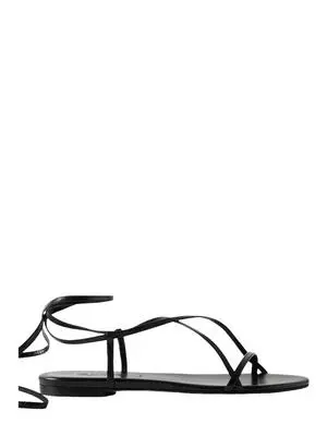 AEYDĒ Penny Leather Tie Fastening Sandals