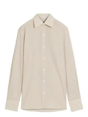 TOM FORD Checked Cotton Shirt - Beige