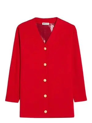 Bally Knitted Jacket With Button Fastenings - Red