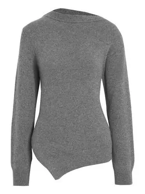 RÓHE Asymmetrical Wool And Cashmere-blend Sweater - Gray