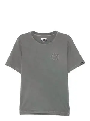 AGNES B. Logo-embroidered Cotton T-shirt - Grey