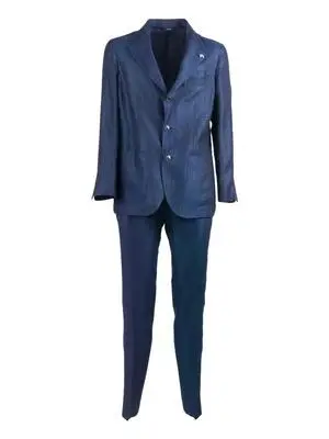 TOMBOLINI Zero Gravity Single-breasted Linen Suit - Blue