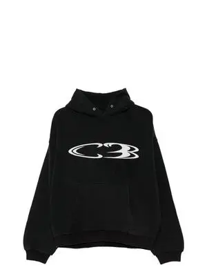 COLE BUXTON Logo Print Hoodie - Black