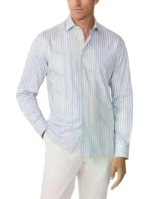 HACKETT Melange Stripe Shirt - Blue
