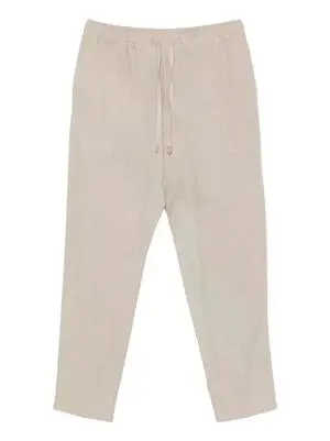 Canali Drawstring-waist Linen Trousers - Neutrals