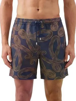 Loewe Anagram Print Swim Shorts - Blue