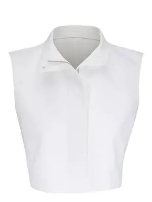 Akris Hester Cropped Sleeveless Vest - Neutrals