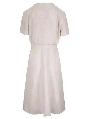 Kiton Belted Midi Dress - Neutrals