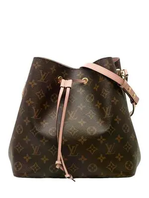 LOUIS VUITTON Louis Vuitton Monogram Neonoe MM Bucket Bag Brown