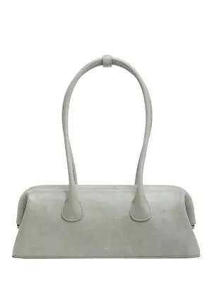 OSOI Boat Wide Leather Shoulder Bag - Grey