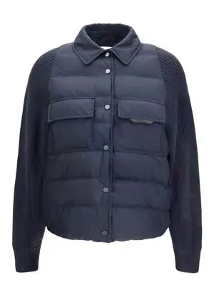 Brunello Cucinelli Monili Chain Padded Jacket - Blue