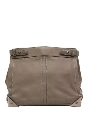 ALEXANDER WANG 2011-2012 Leather Fold Over Trunk Adele Clutch Bag - Brown