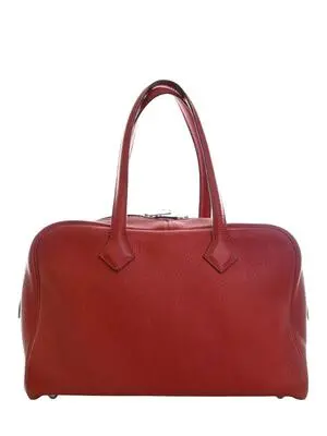 Hermès 35 Cm Clemence Victoria Ii Handbag - Red