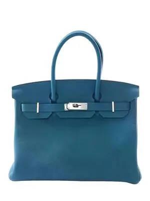 Hermès 30 Birkin Retourne Handbag - Blue