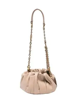 Chloé Plissé Leather Shoulder Bag - Neutrals