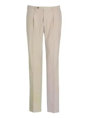Incotex Pleated Pressed-crease Trousers - Neutrals