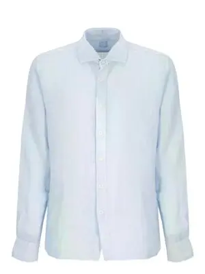 120% Lino Long-sleeved Shirt - Blue
