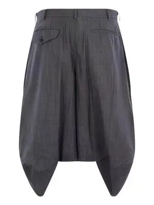 Comme Des Garçons Pinstripe Draped Trousers - Grey