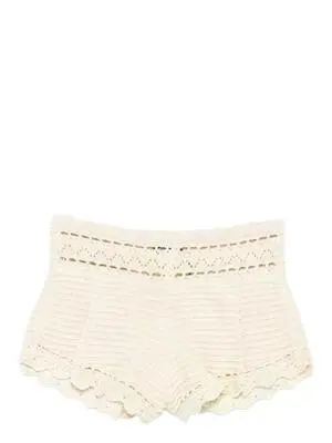 Retrofete Margo Crochet Shorts - Neutrals
