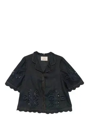 Vita Kin Balthazar Broderie Anglaise Blouse - Blue