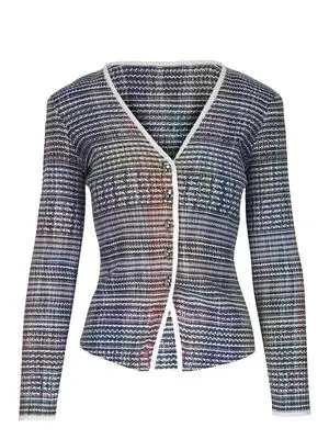 Veronica Beard Nadia Line Striped Jacket - Blue