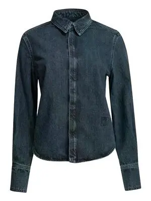SA SU PHI Concealed-fastening Denim Shirt - Blue