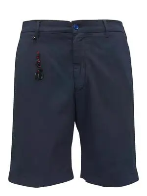 MARCO PESCAROLO Marco Pescarolo Navy Blue Button-Fastening Shorts