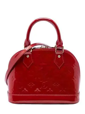 LOUIS VUITTON Monogram Vernis Alma Bb Satchel - Red