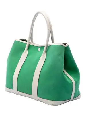 Hermès Hermès Toile And Negonda Garden Party 36 Tote Bag Green