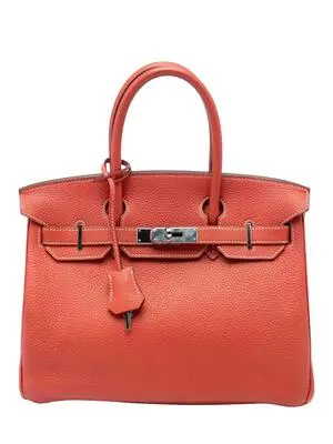 Hermès 2011 Clemence Birkin 30cm Retourne Handbag - Red