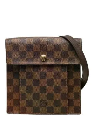 LOUIS VUITTON 2003 Damier Ebene Pimlico Crossbody Bag - Brown