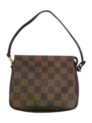 LOUIS VUITTON Damier Ebene Trousee Pochette Handbag - Brown